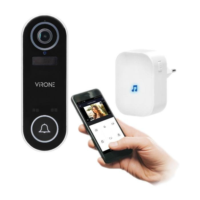 LAYO sonnette vidéo sans fil avec caméra vidéo Full HD, WiFi, IP65 ...